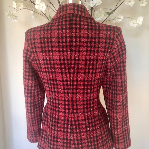 Terry Ward | Jackets & Coats | Red Tweed Terry Ward Jacket | Poshmark